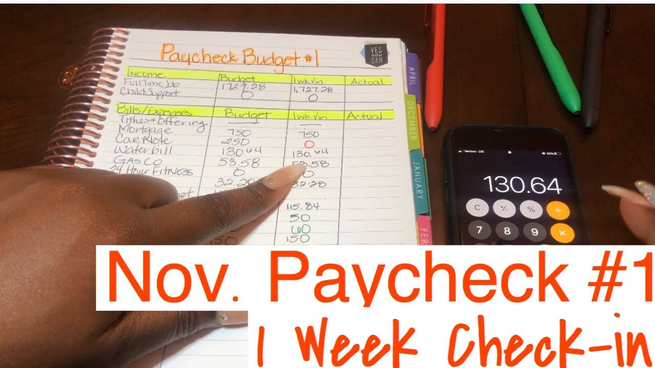 1 Week Check In || Nov Paycheck #1 || 2 Announcements - YouTube