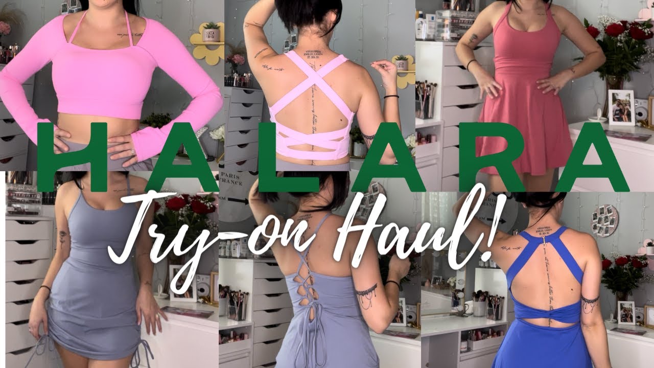 HALARA Try-On Haul! Workout tops, dresses, pants, + fashion items ...