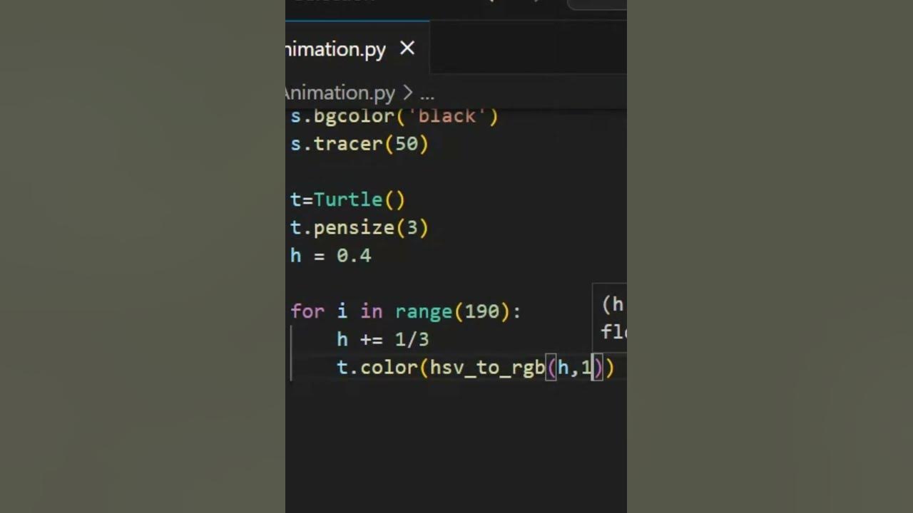 Amazing Animation||#python #pythonturtle #turtle #graphics #coding #programming #viralshorts # ...
