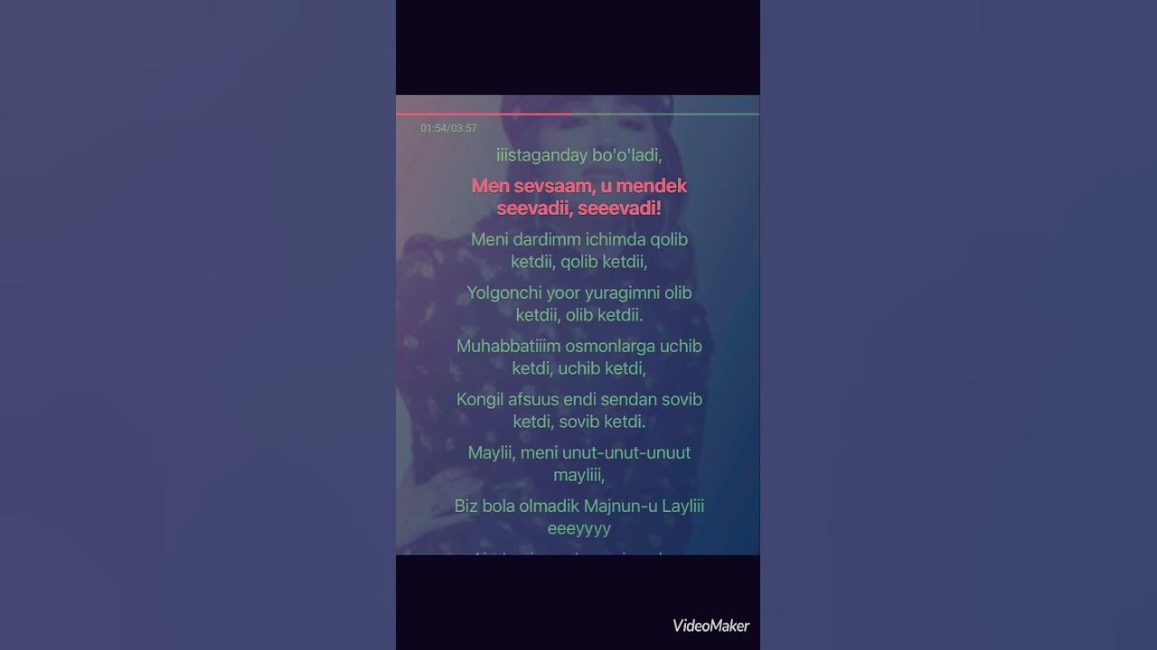 Yulduz Turdiyeva “ Meni unut “ karaoke - YouTube