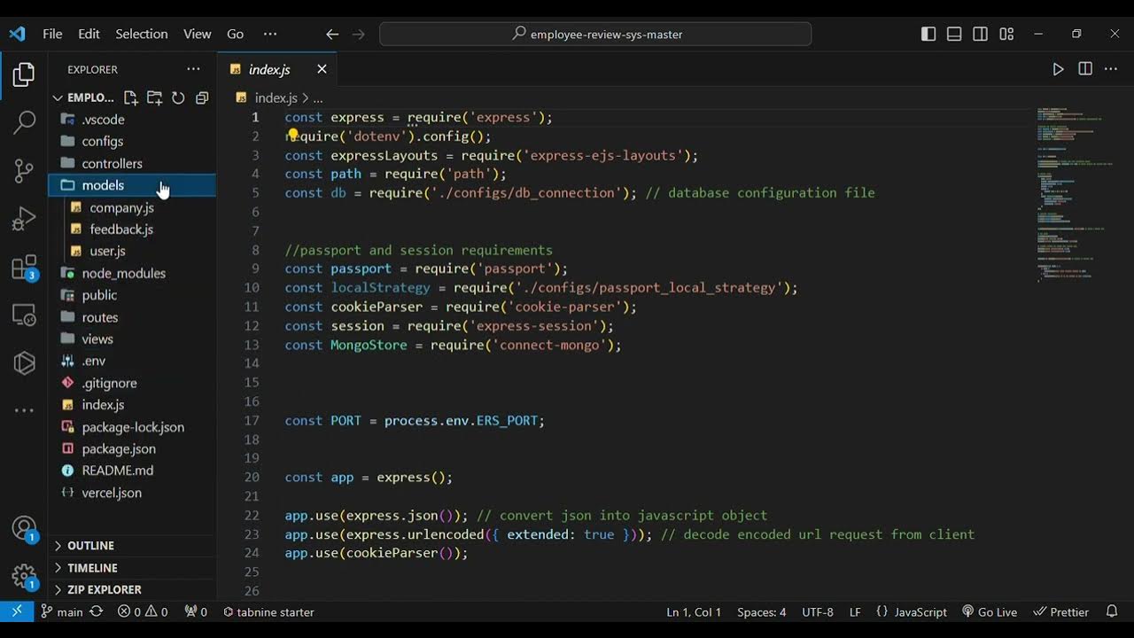 Employee Review System using Node js - YouTube