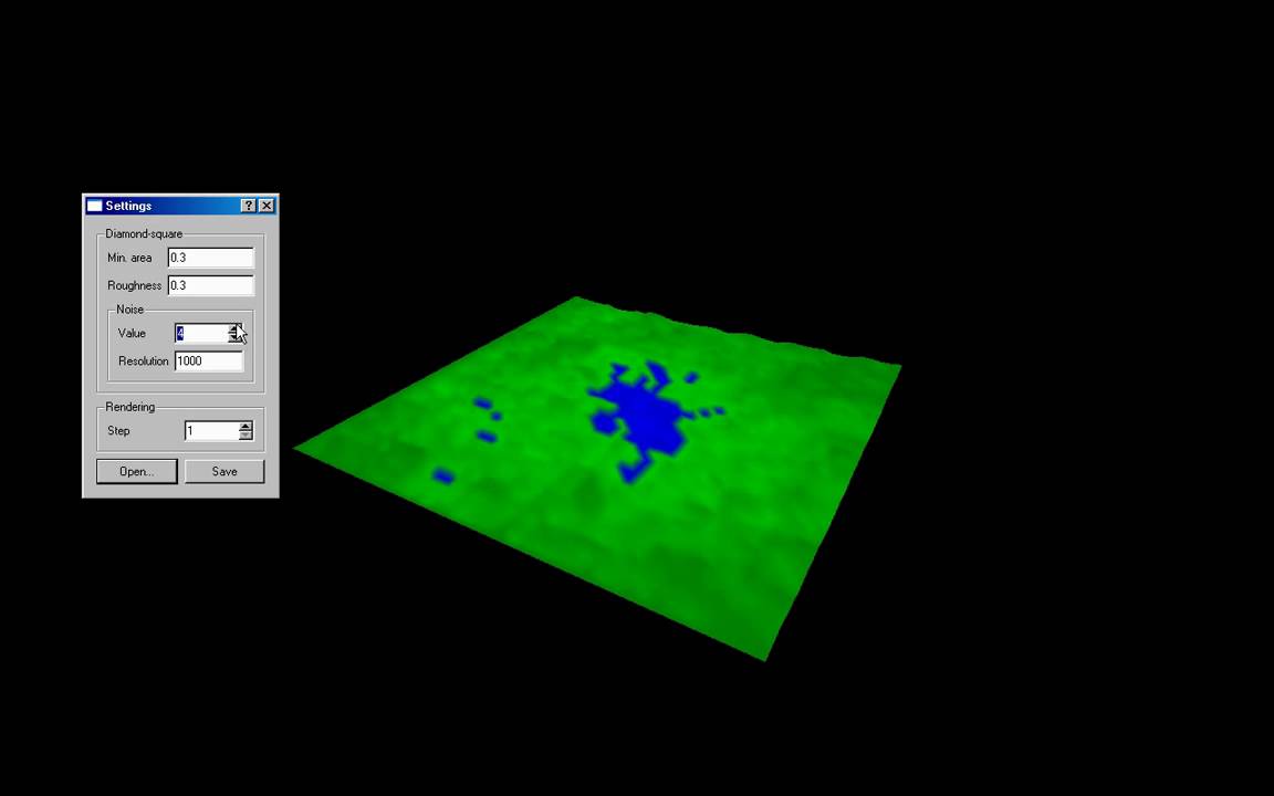 My height map generator and terrain renderer - YouTube