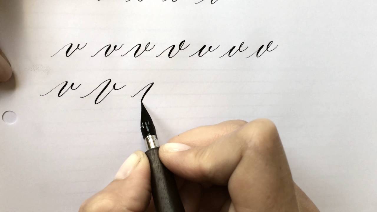 Modern Calligraphy Letter v YouTube Modern Calligraphy Letter v YouTube