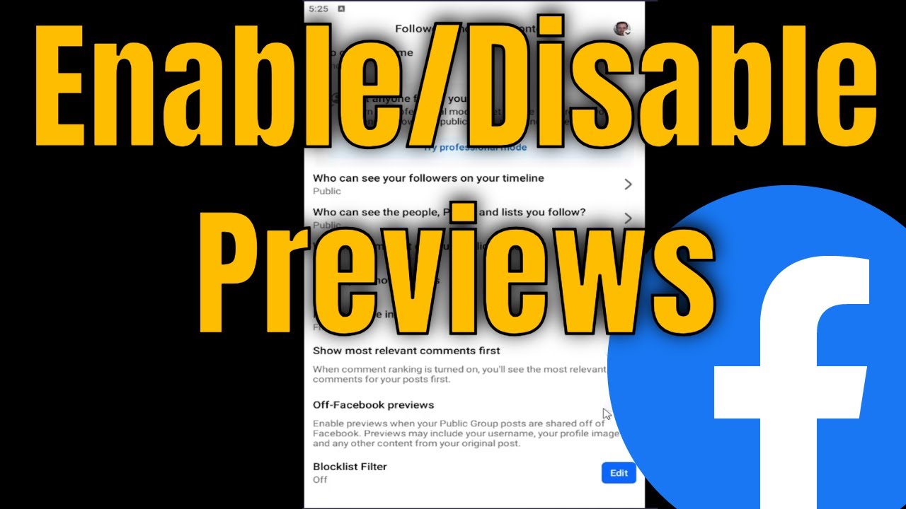 How to Enable or Disable Facebook Previews On or Off Facebook Mobile ...