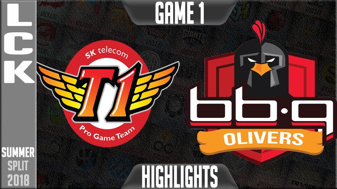 SKT vs BBQ Highlights Game 1 | LCK Summer 2018 Week 6 Day 2 | SK Telecom T1 vs BBQ Olivers Game ...