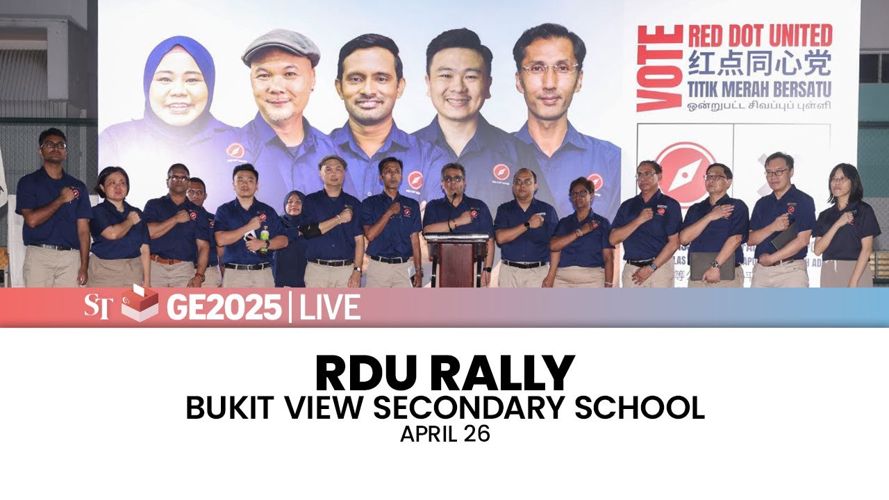 [LIVE] RDU rally at Bukit View Secondary School | Jurong East-Bukit ...