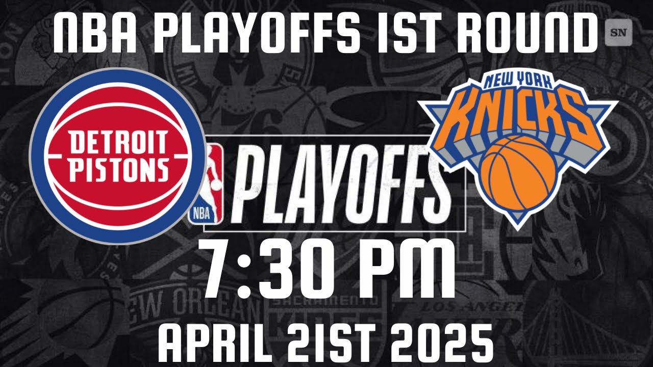 NBA PLAYOFFS PISTONS VS KNICKS LIVE *SCOREBOARD* - YouTube
