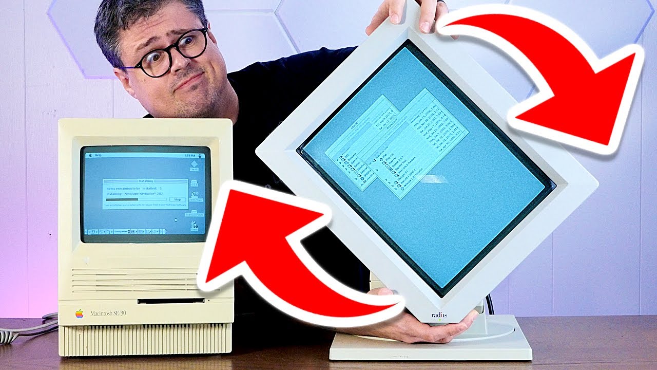 (Ad free) A Totally Unreasonable Rotating Monitor - YouTube