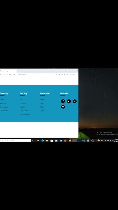 How To Create Responsive Footer Section || with html and Css - YouTube