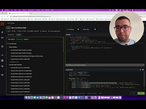 Codewars JavaScript, решение задачи Take a Ten Minute Walk - YouTube