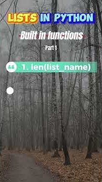 Lists in python - part 1 - YouTube