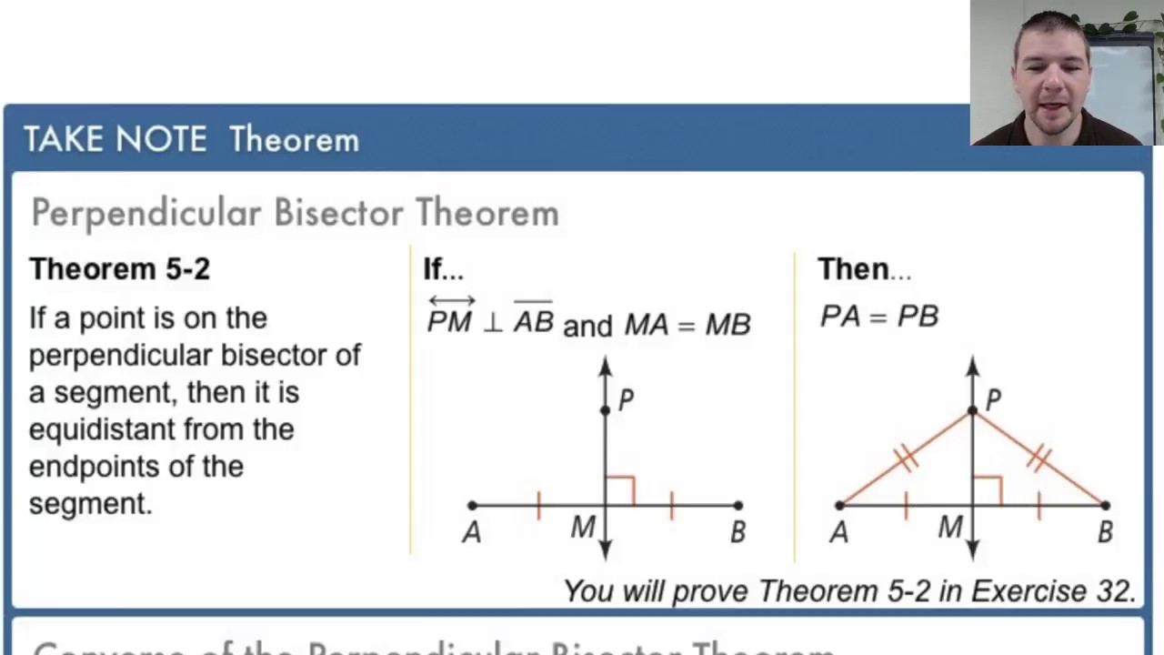 Geometry 5-2 Perpendicular and Angle Bisectors: Problem 1 - Using the ...