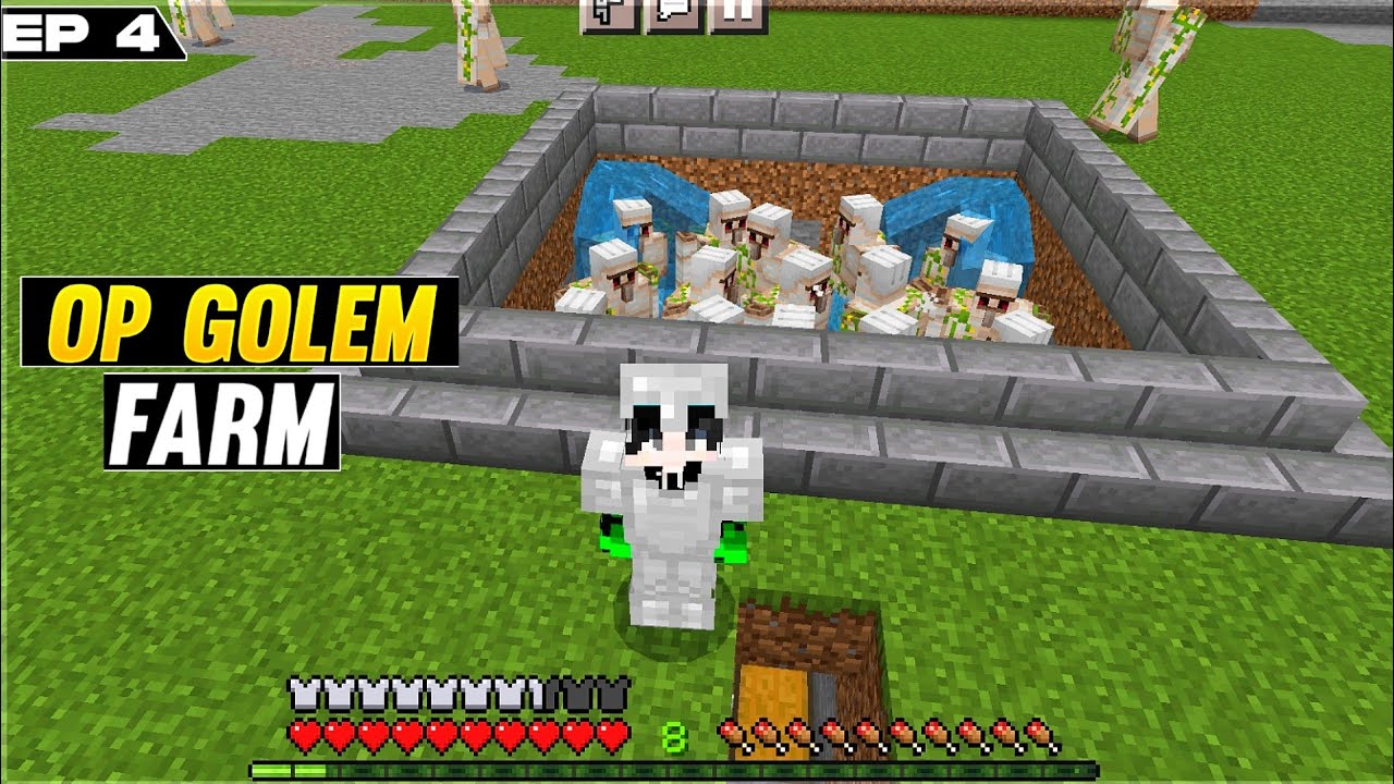Minecraft Survival Ep 4 | I Made Op Golem Farm - YouTube