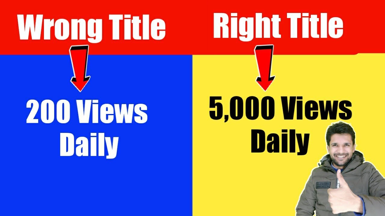 Wrong title=200 Views, Right Title=5,000 Views | Advance Title Thinking ...