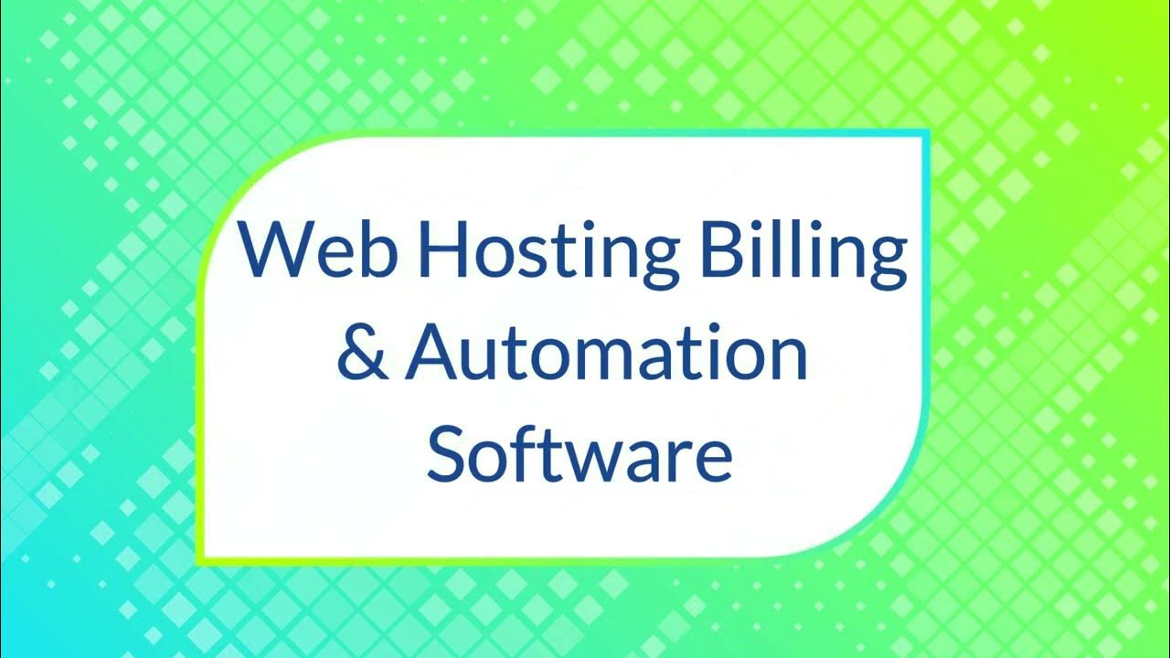 Web Hosting Billing & Automation Software - YouTube