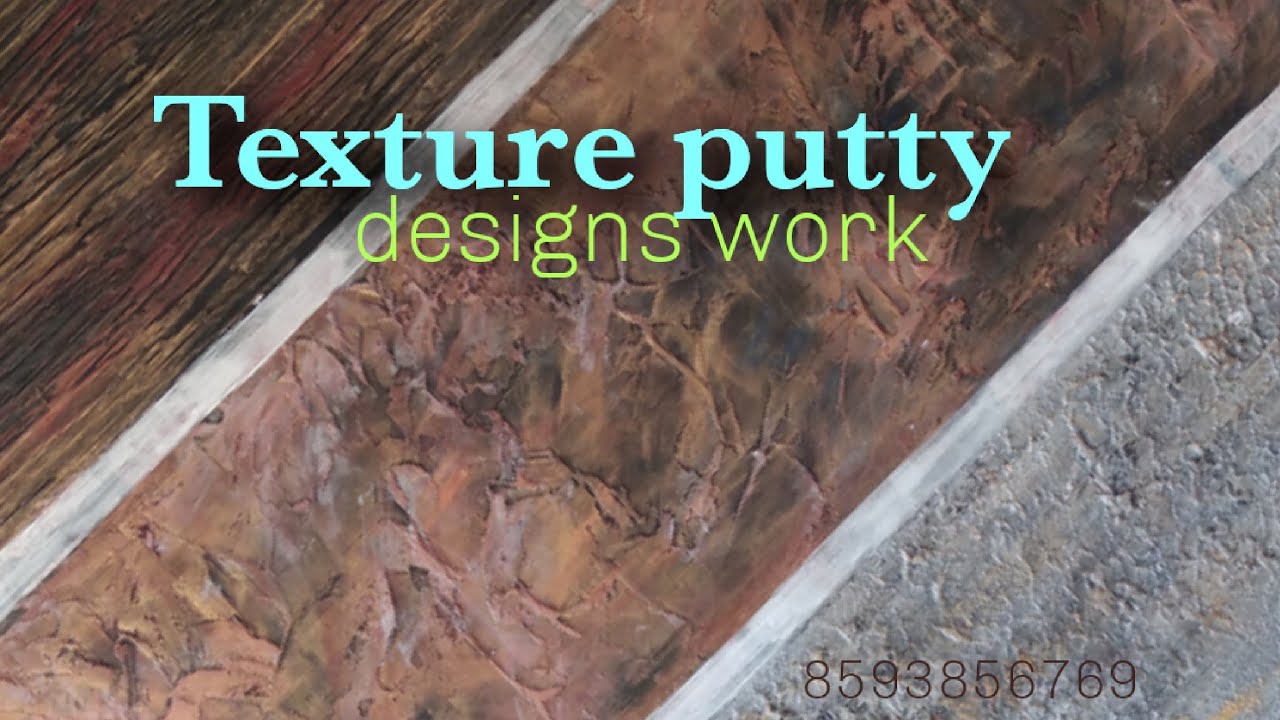 Texture putty designs work at hom| - YouTube
