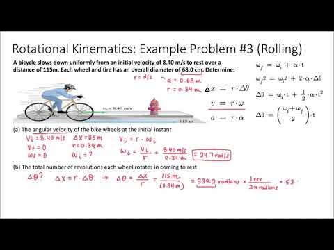 Rotational Kinematics (Part 9) - Example Problem #3 (Rolling Motion) - YouTube