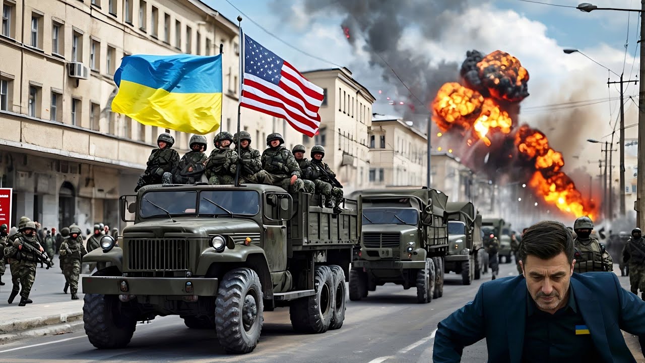 Just arrived! Convoy of 350 M1 Abrams tanks in Ukraine blown up by ...