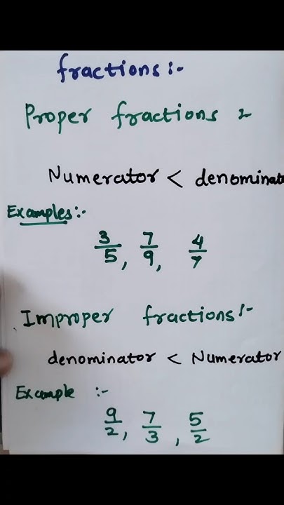 Proper fraction and improper fraction. What is proper fraction and ...