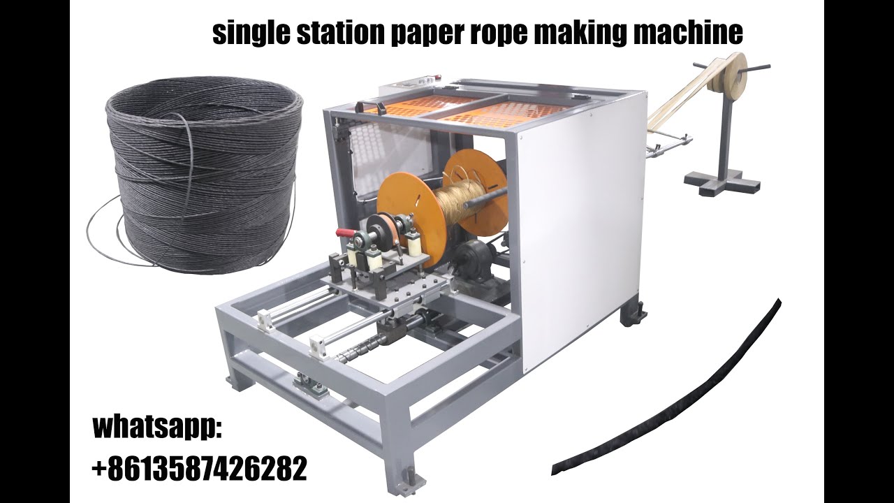 1 line paper rope making machine with batch making . - YouTube