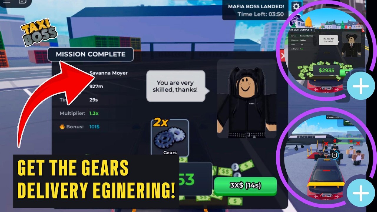 Get the Gears Delivery Eginering Taxi Boss🚖 Roblox gameplay - YouTube