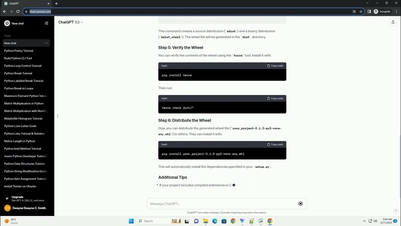 python build wheel with all dependencies - YouTube