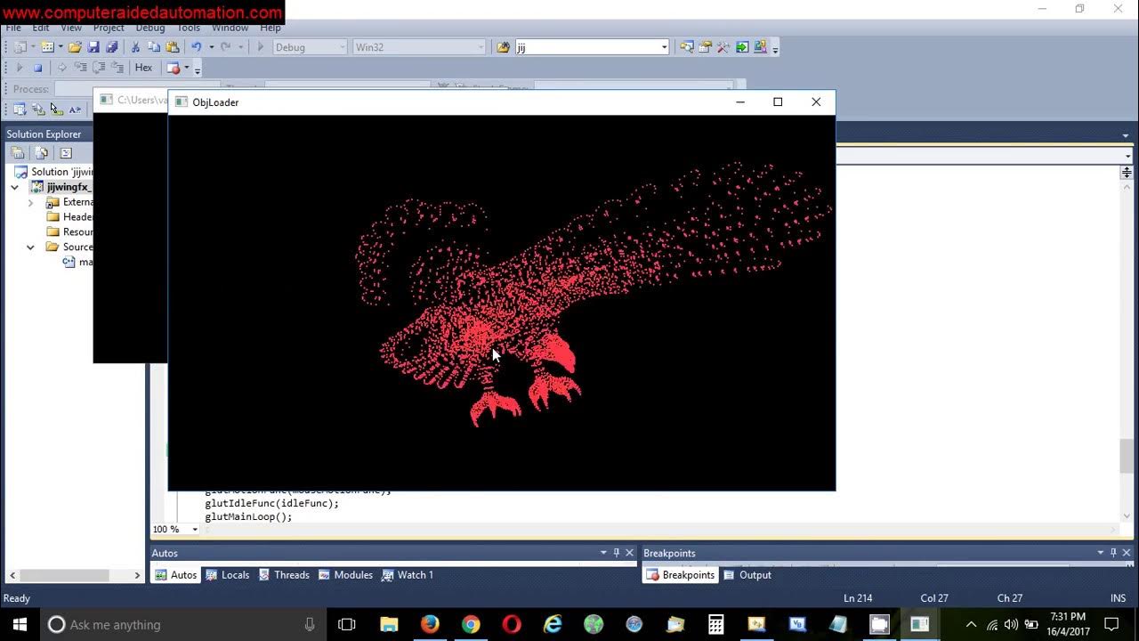 obj loader visual cpp opengl - for 3D printing - YouTube