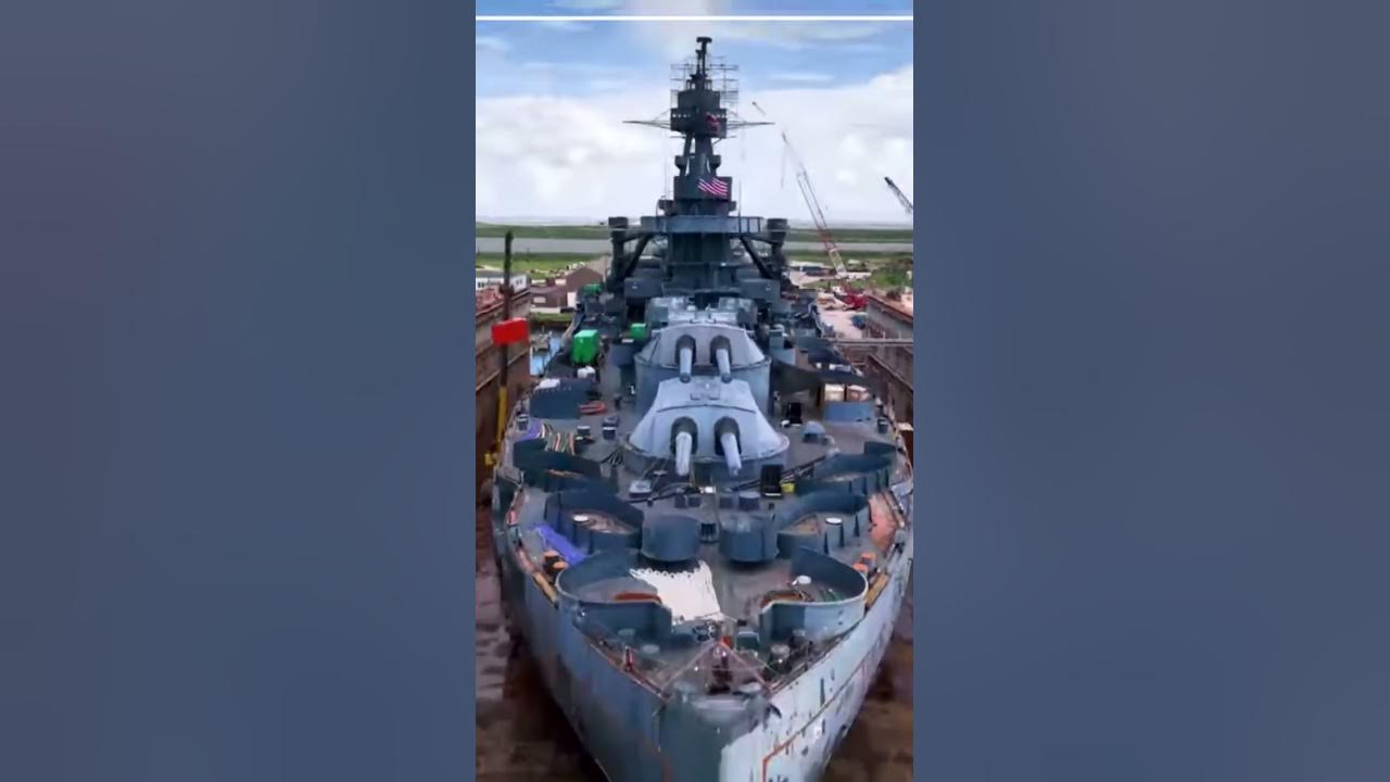 Battleship Texas Bb35 Uss Texas In Dry Dock Galveston Texas Youtube
