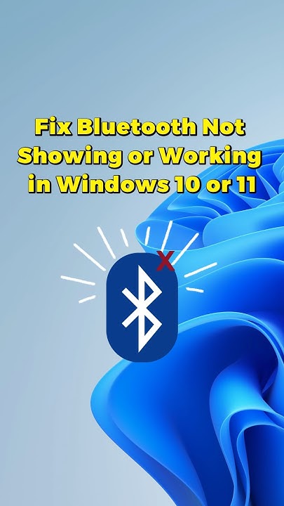 How to Fix Bluetooth Not Showing or Working or Couldn't Connect in Windows 10 or 11 - YouTube