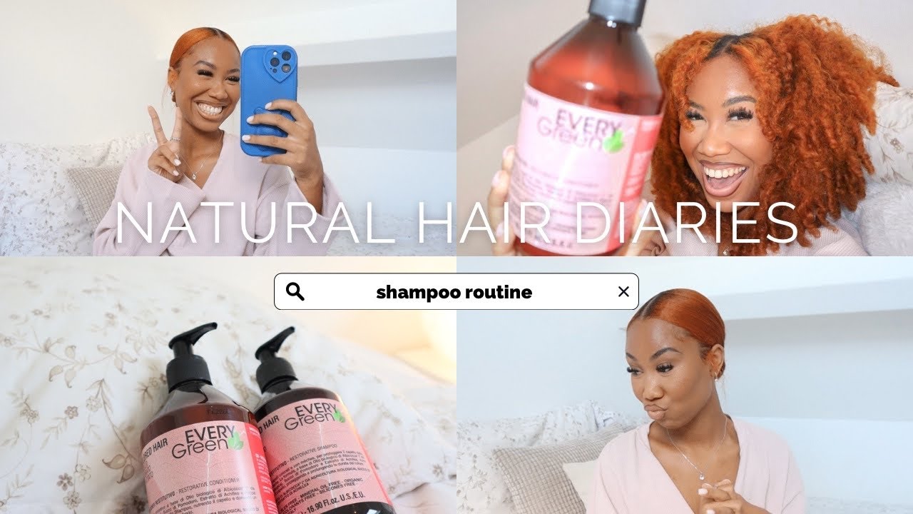 NATURAL HAIR DIARIES | shampoo routine for curly/coily hair - YouTube