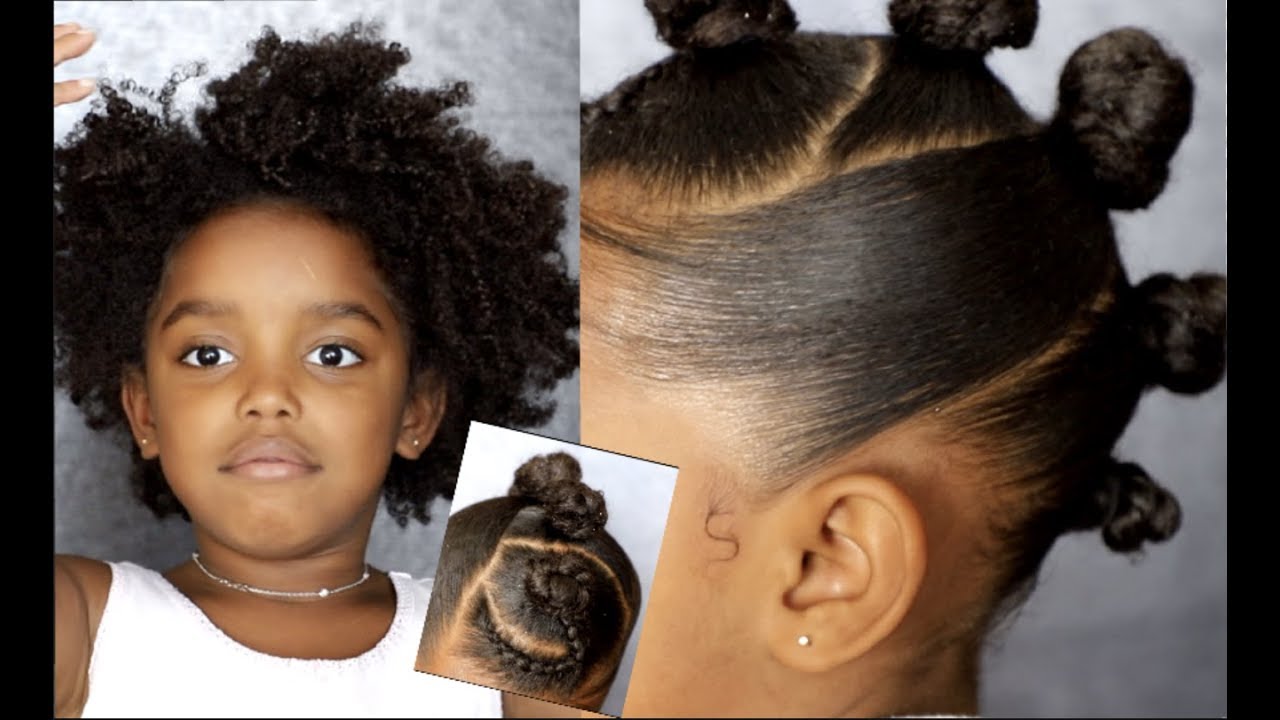 Bantu Mohawk Tutorial for Curly Hair Kids | Yoshidoll - YouTube
