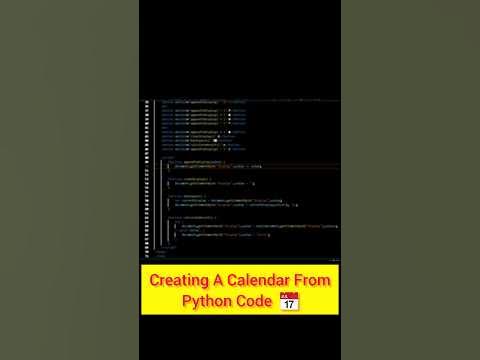 Python Code On Calendar #coding #calendar #python #pythonprogramming #tutorial # ...