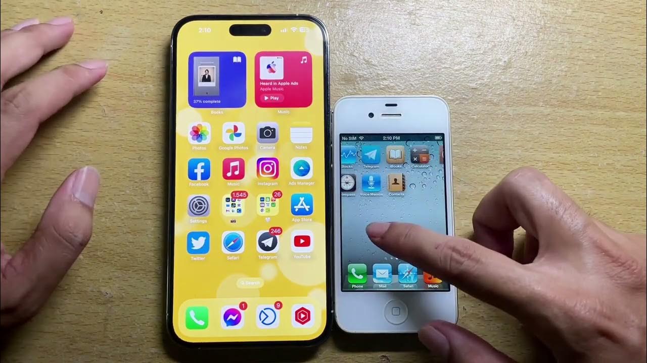 iOS 17 vs iOS 5 - iPhone 4S vs 14 Pro Max - YouTube