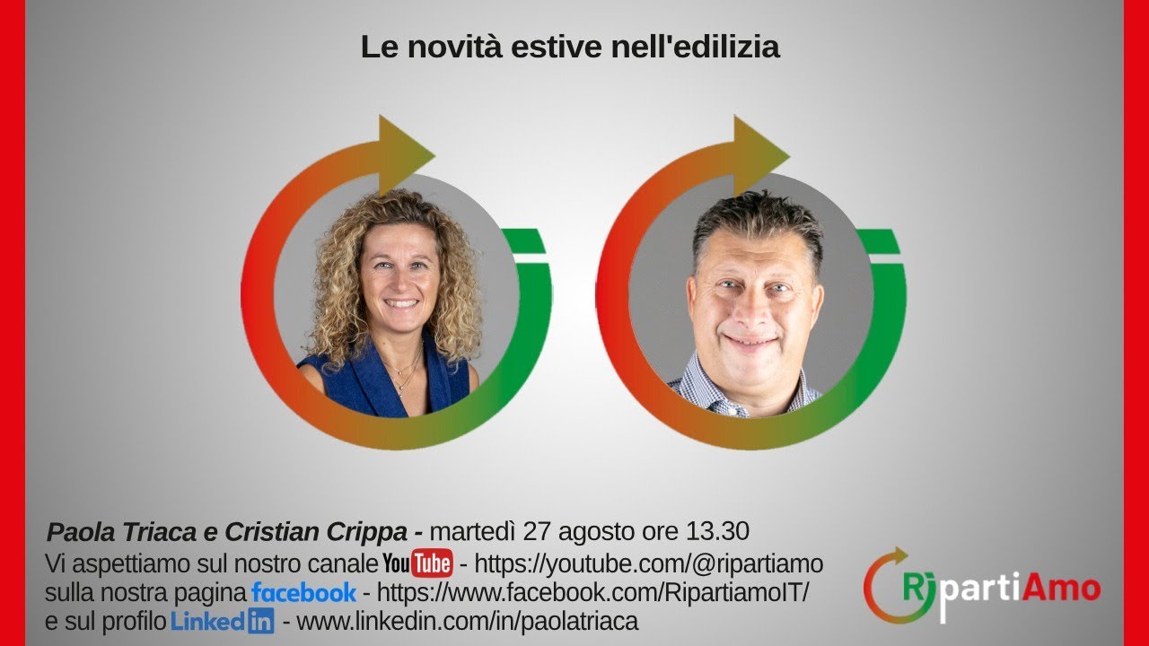 Le novità estive dell'edilizia - Cristian Crippa e Paola Triaca - YouTube