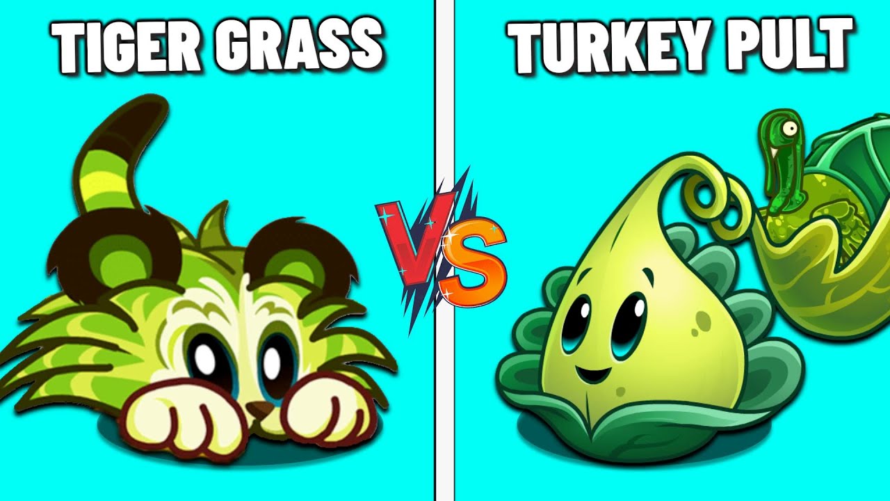 PVZ 2 "TIGER GRASS vs TURKEY PULT" Plant vs Plant - Who Will Win? - YouTube