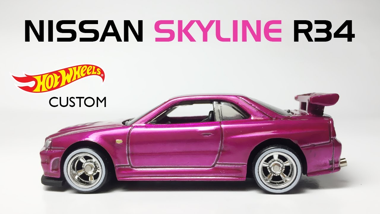 Nissan Skyline R34 - Hot Wheels Custom - YouTube