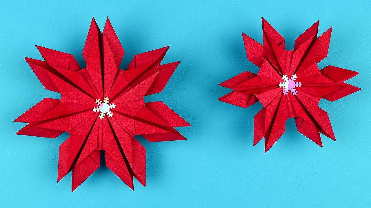 How to make origami snowflakes | Christmas crafts | Christmas ...