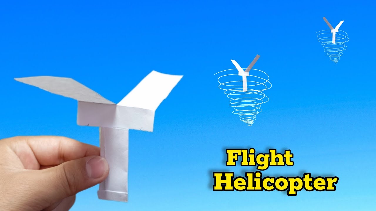 How to make the simplest flying helicopter?🚁Flying helicopter tutorial - YouTube