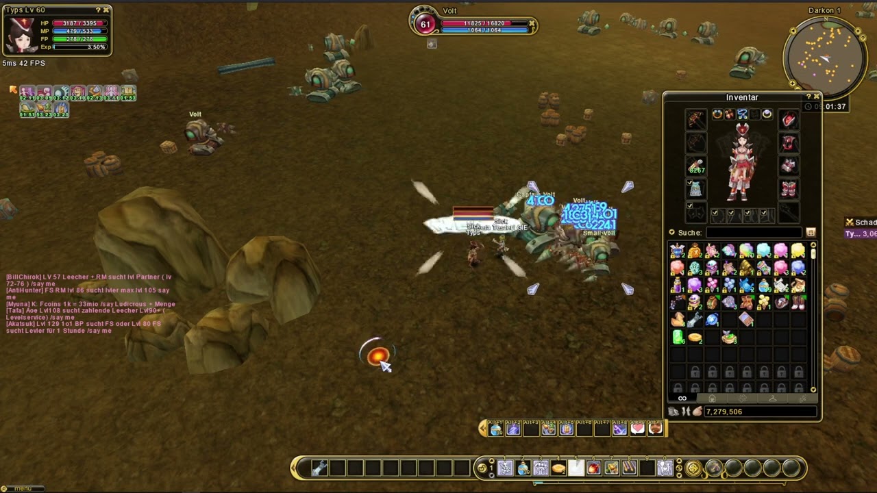 Flyff Universe AOE/HNR lvl 60 + Ranger Volts - YouTube