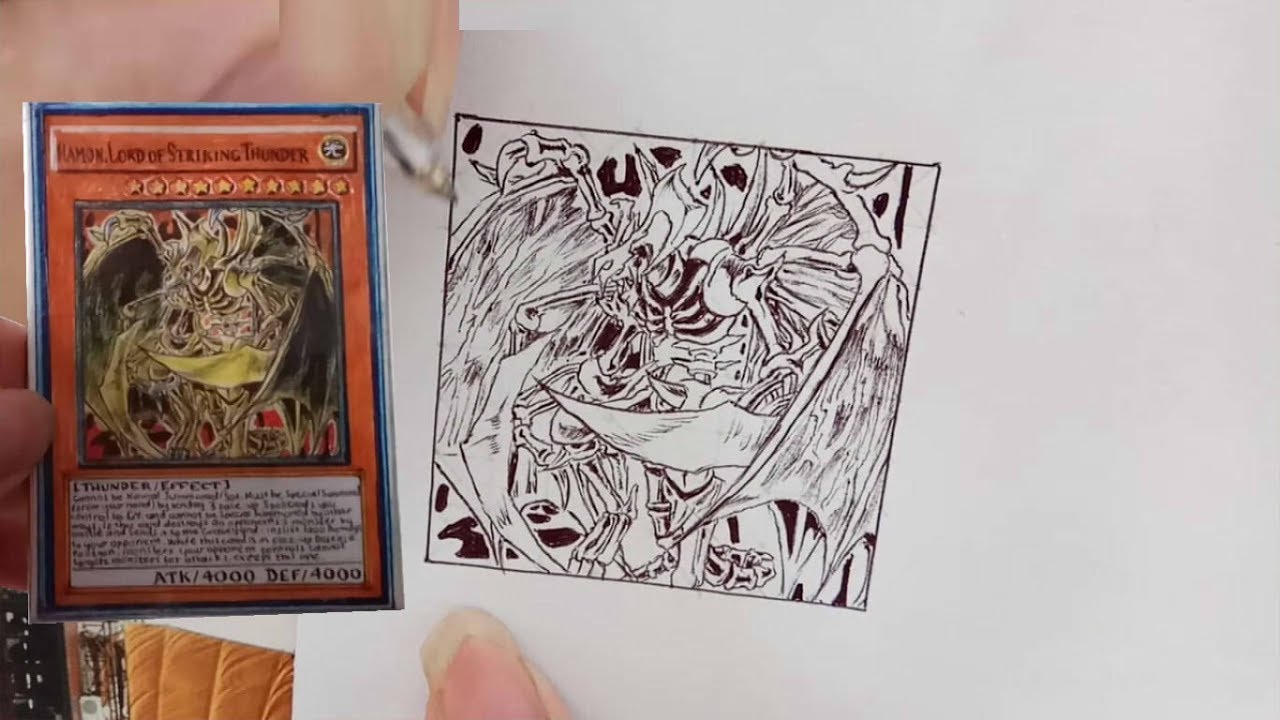 Drawing Yugi-Oh Card | Vẽ bài Yugioh - Hamon, Lord of Striking Thunder ...