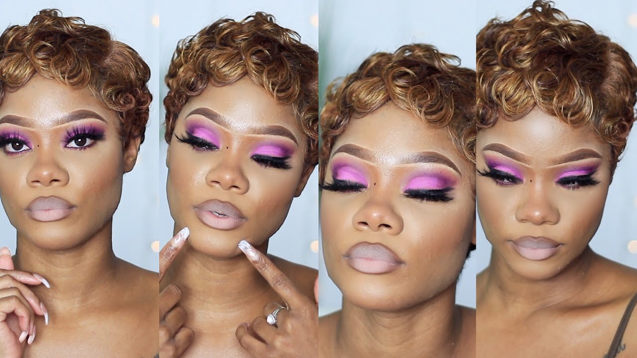PURPLE CUT CREASE | FULL MAKEUP TUTORIAL - YouTube