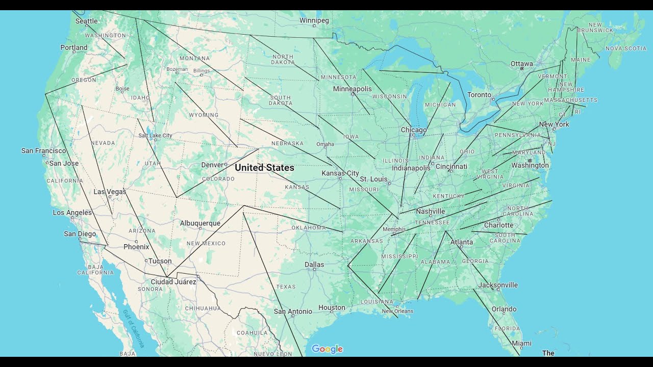 The Longest Straight-Line Distances in All 50 U.S. States, RANKED ...