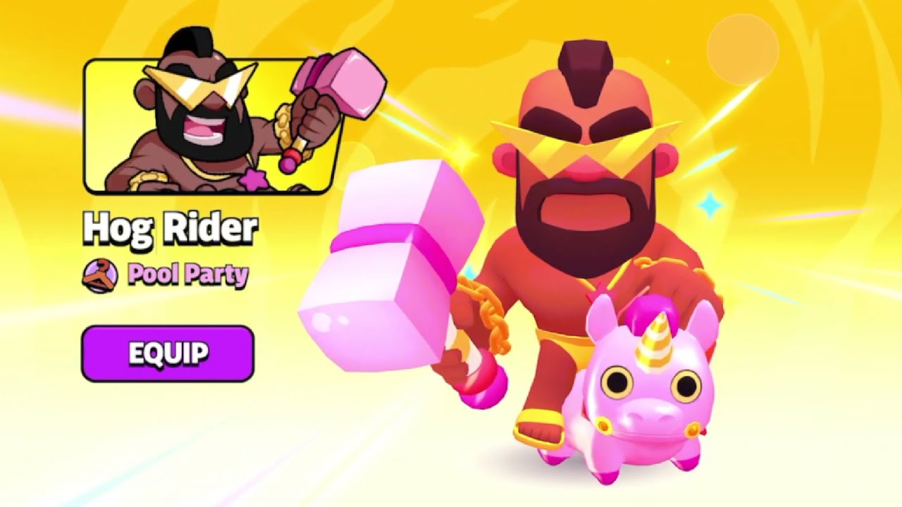 HOG RIDER POOL PARTY SKIN - Squad Busters (Android, iOS) Gameplay Part 72 - YouTube