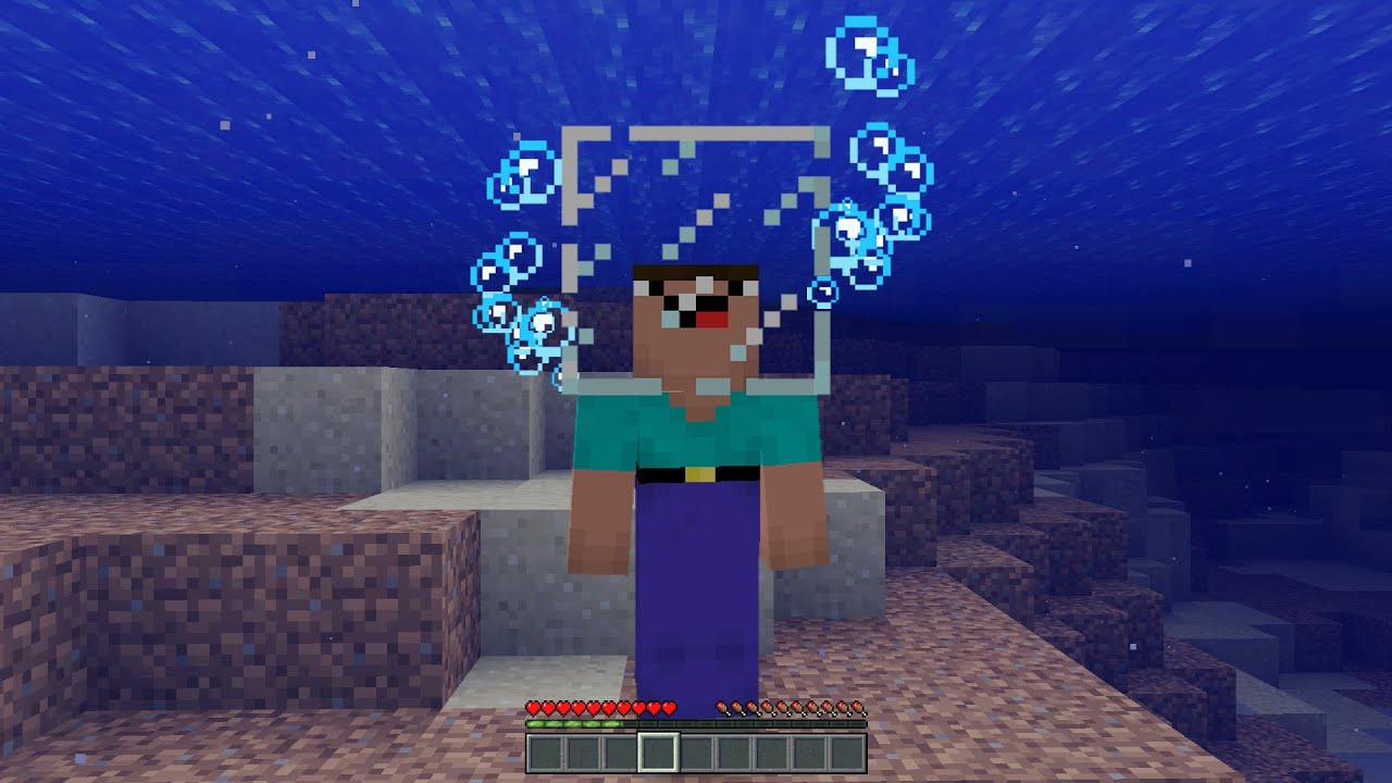 how to breathe underwater in minecraft - YouTube