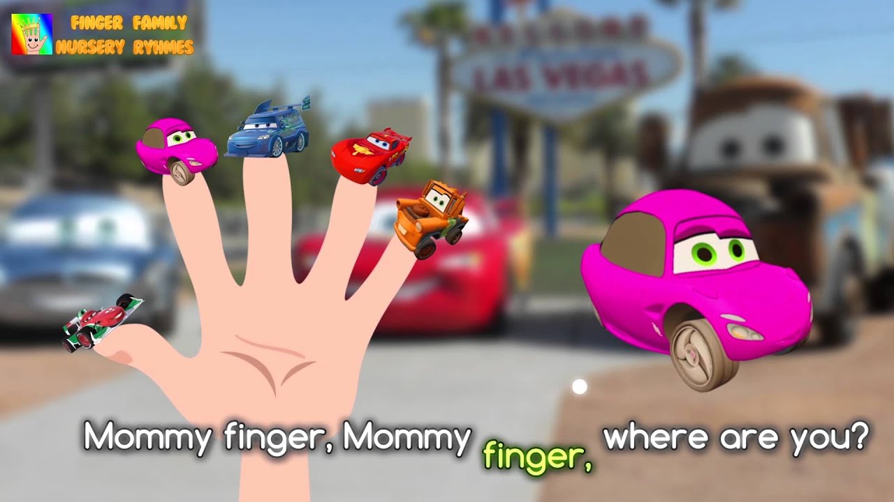 Cars 2 Disney Pixar Cars Lightning McQueen and Friends Finger Family ...