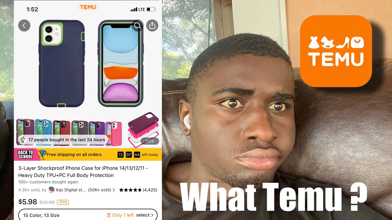 I order Shockproof Phone Case for iPhone from TEMU APP | Review - YouTube