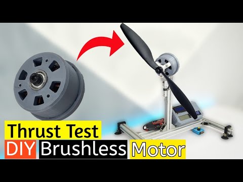 How to make a big brushless motor ? Thrust test using 4S battery - YouTube