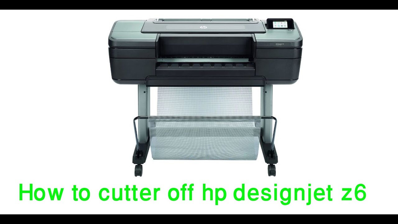 How to cutter off hp designjet z6 - YouTube