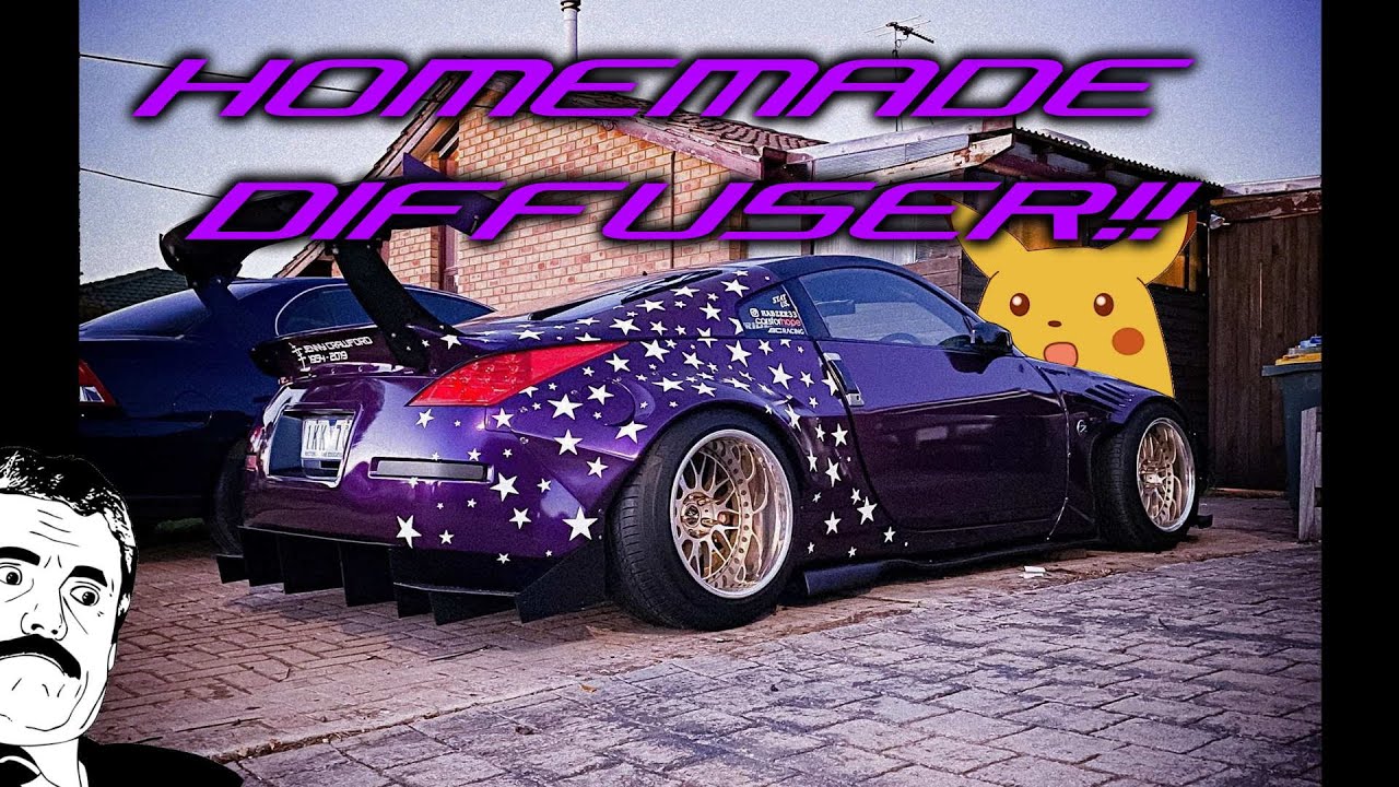 Custom 350Z Rear Diffuser (AGGRESSIVE!!) - YouTube
