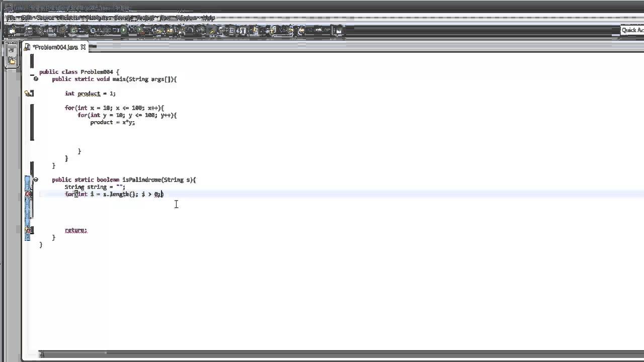 Java Project Euler Problem 4 Youtube